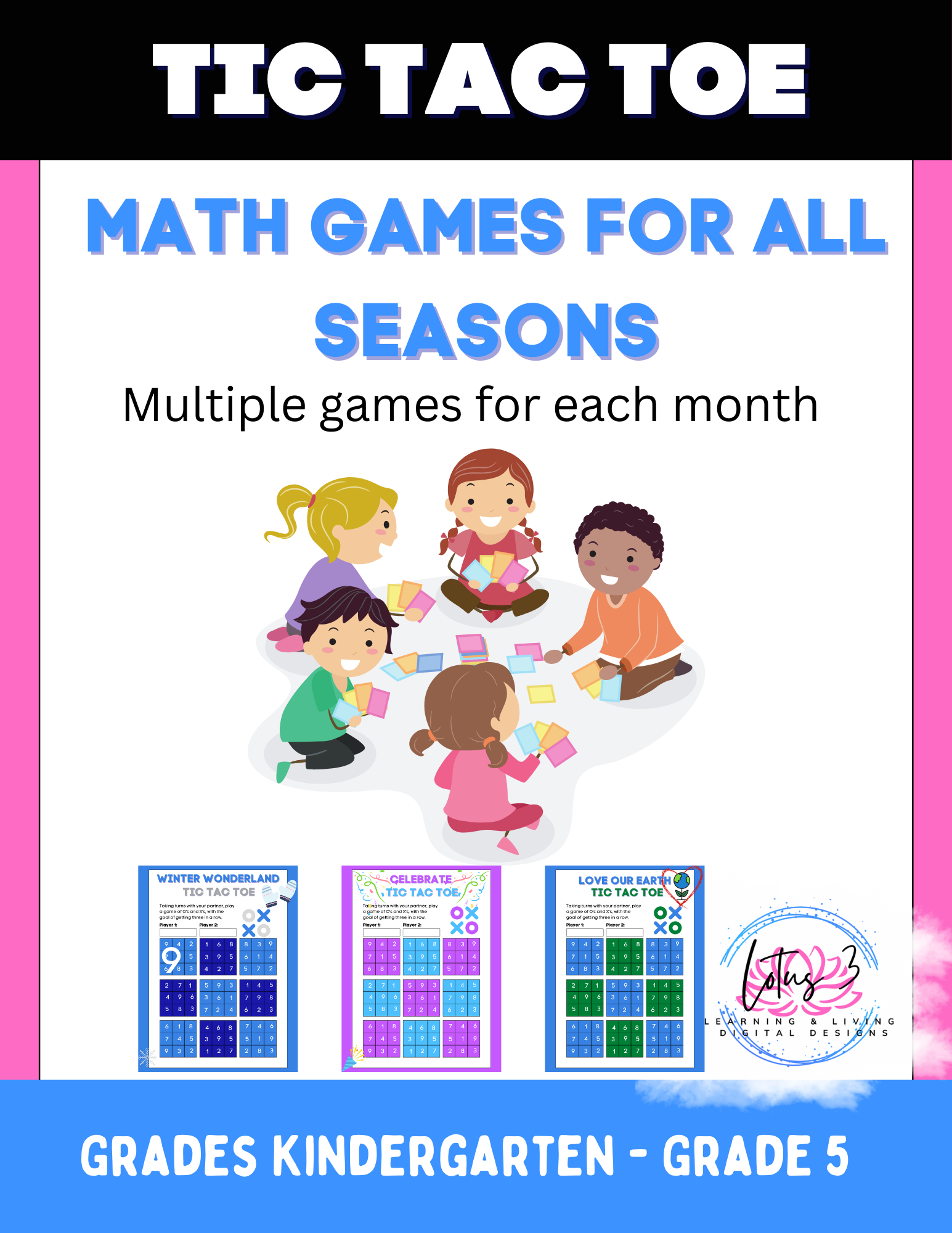 Math Tic Tac Toe Mega Pack: Downloadable and Printable Games for Fun a ...